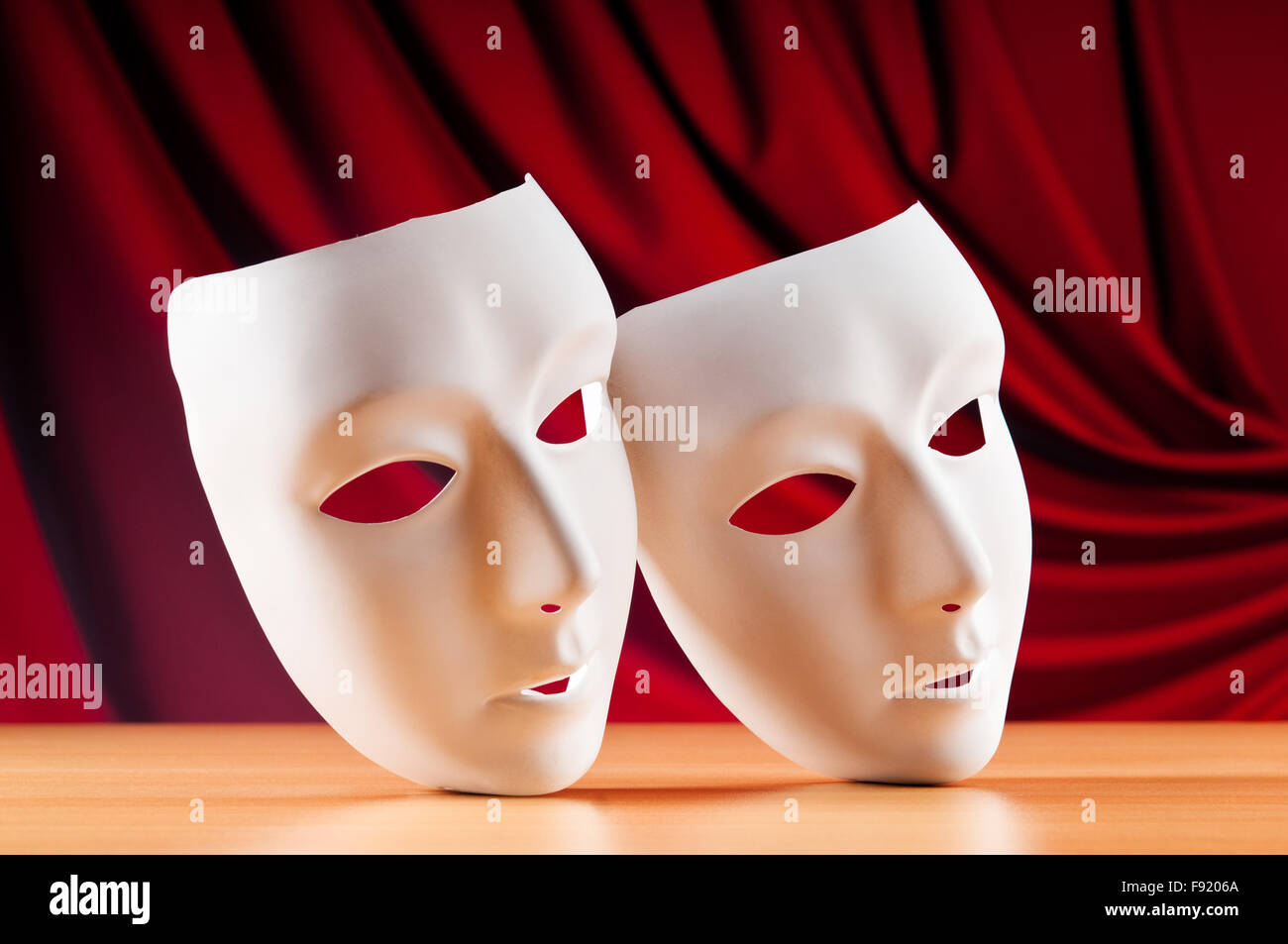 Masks with theatre concept Stock Photo - Alamy