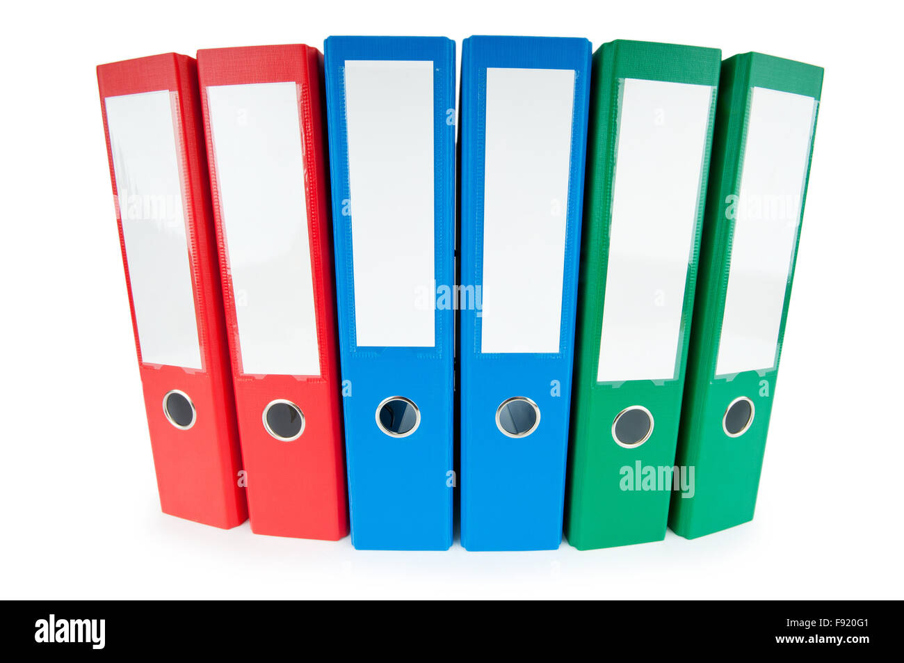 Office folders isolated on the white background Stock Photo - Alamy