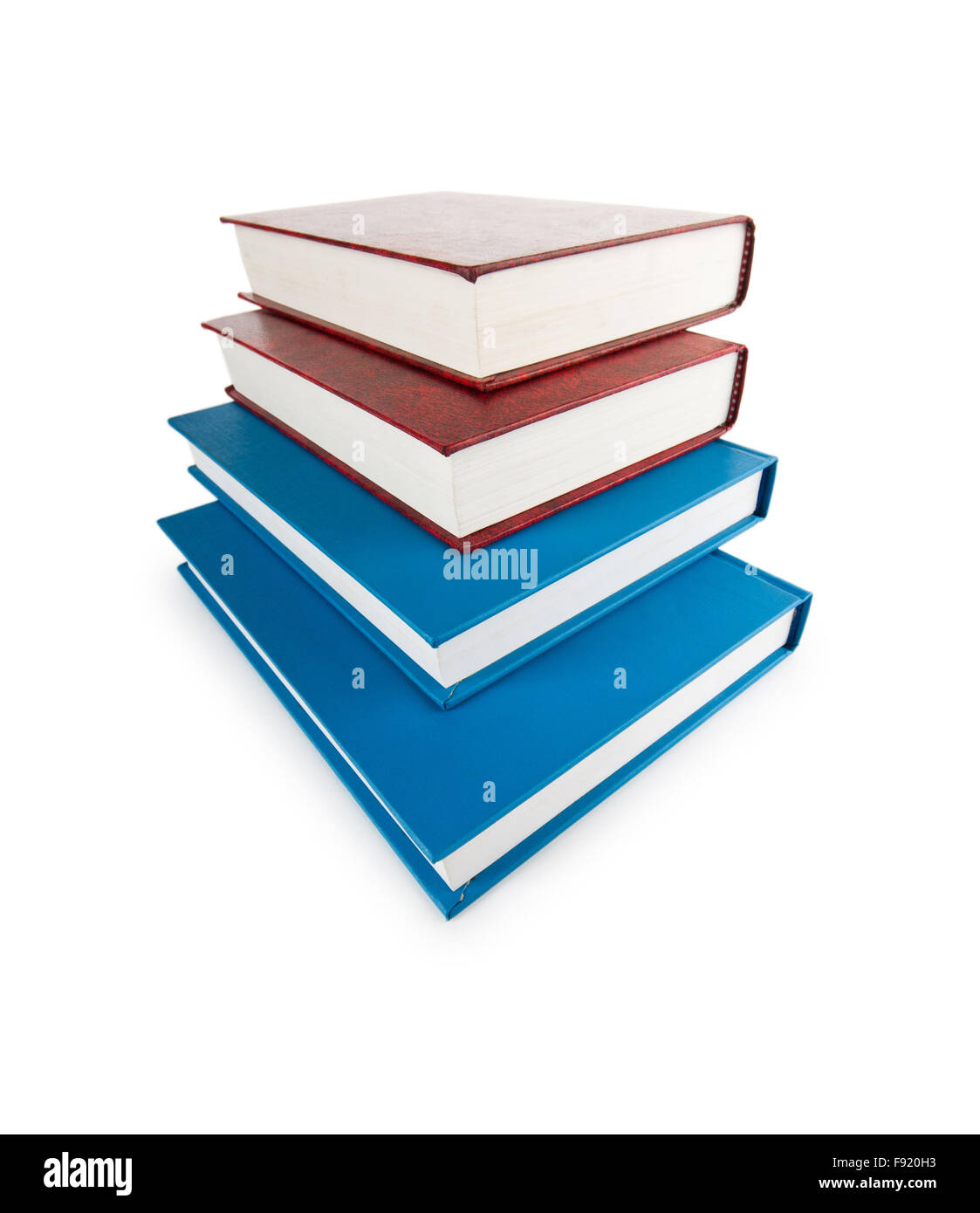 Stack of books isolated on the white background Stock Photo - Alamy