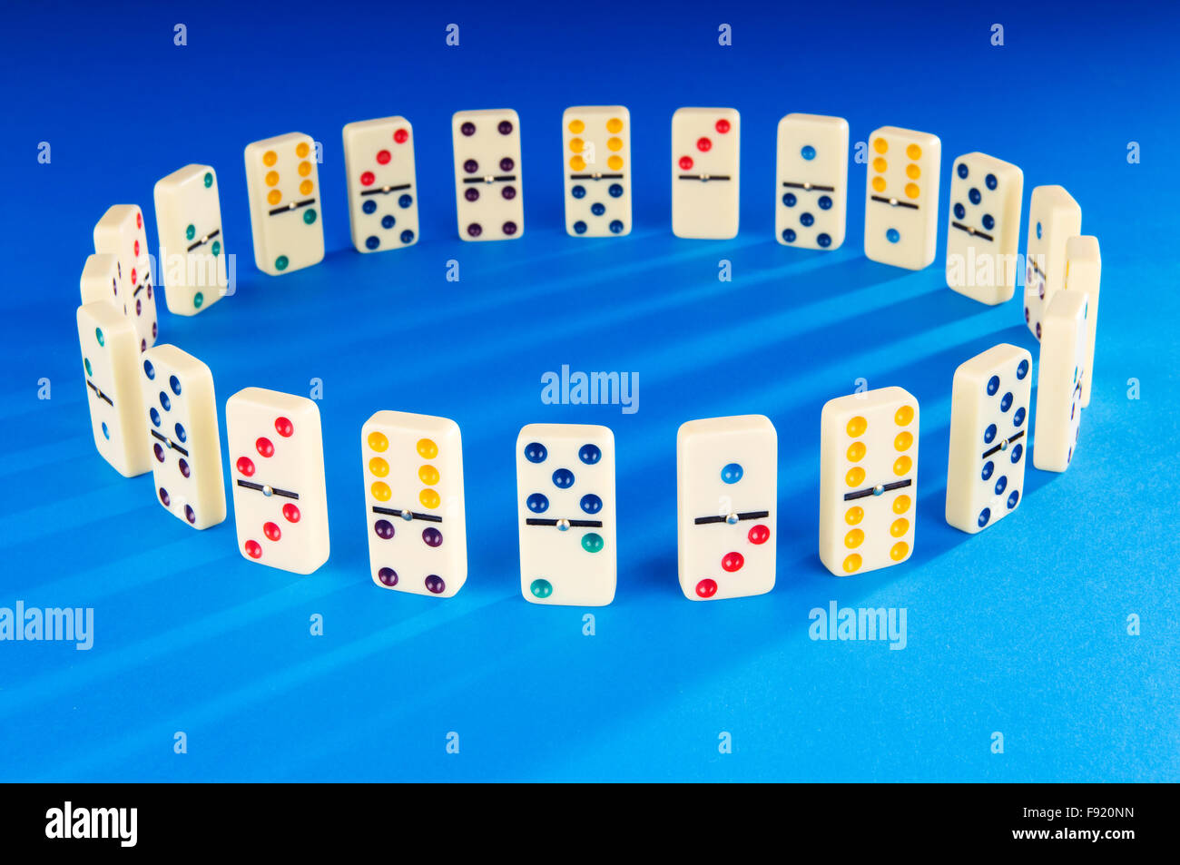 Domino effect with many pieces Stock Photo - Alamy