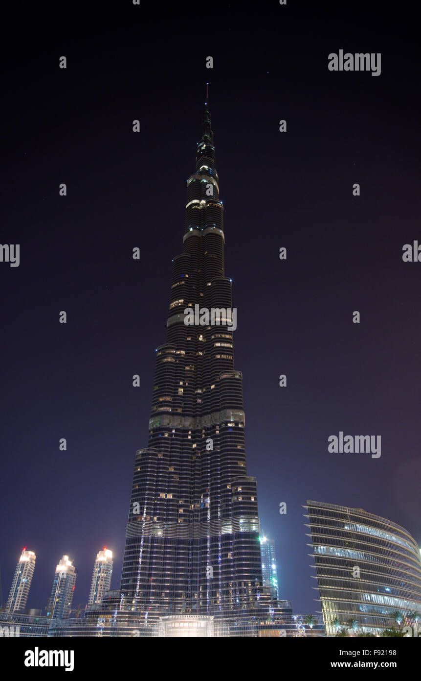Dubai view at night time Stock Photo - Alamy