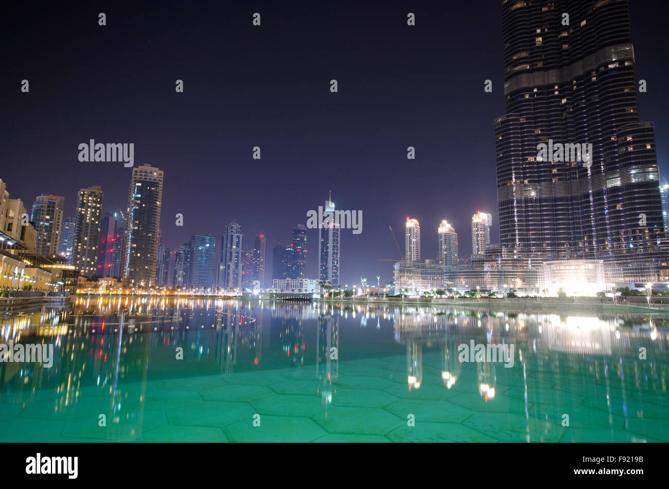 Dubai view at night time Stock Photo - Alamy