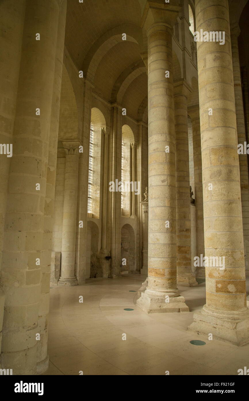 Interior of chapel at Royal Abbey of Our Lady of Fontevraud ...