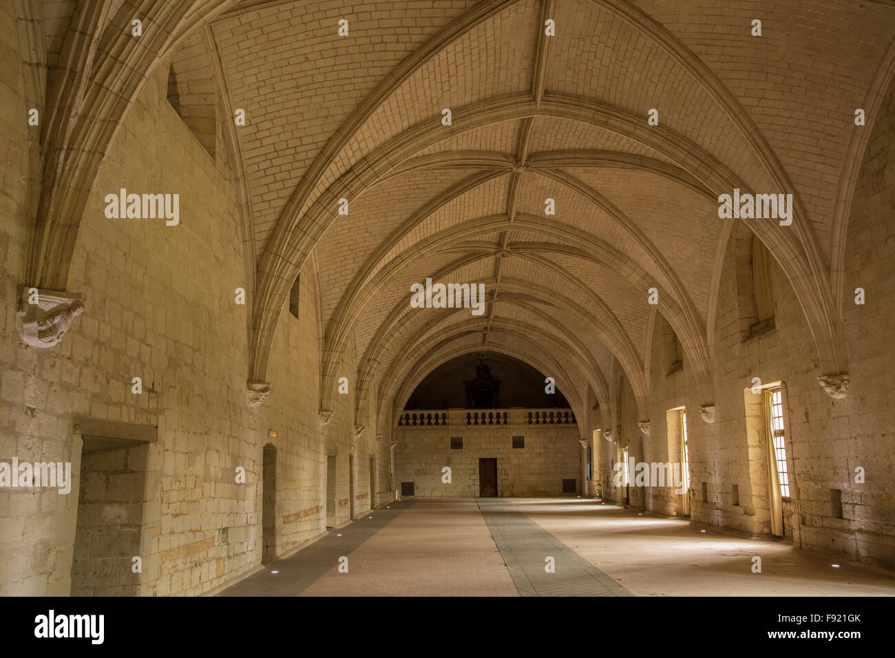 Cloisters at Royal Abbey of Our Lady of Fontevraud, Fontevrault abbaye ...