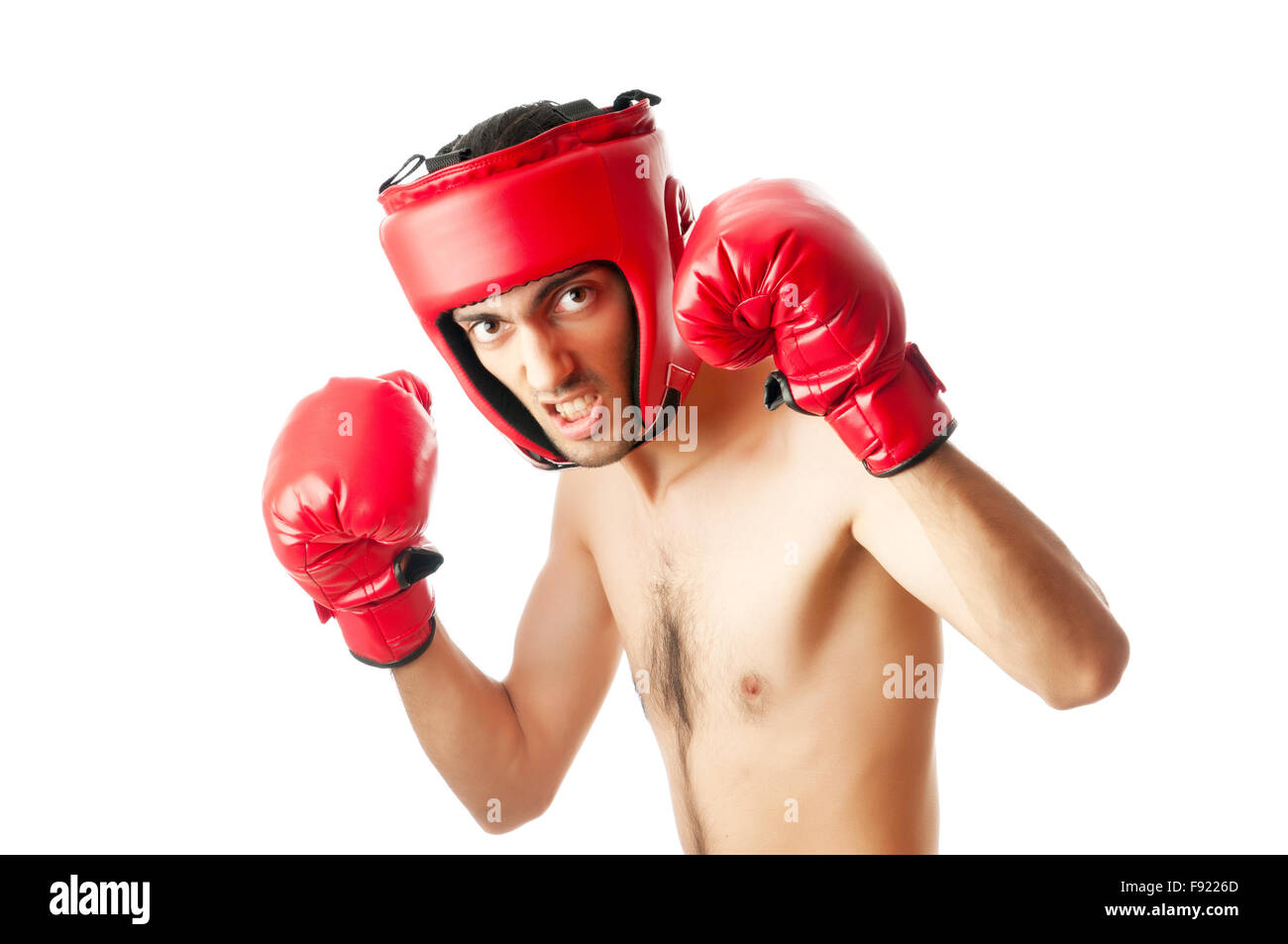 Funny boxer isolated on white Stock Photo - Alamy