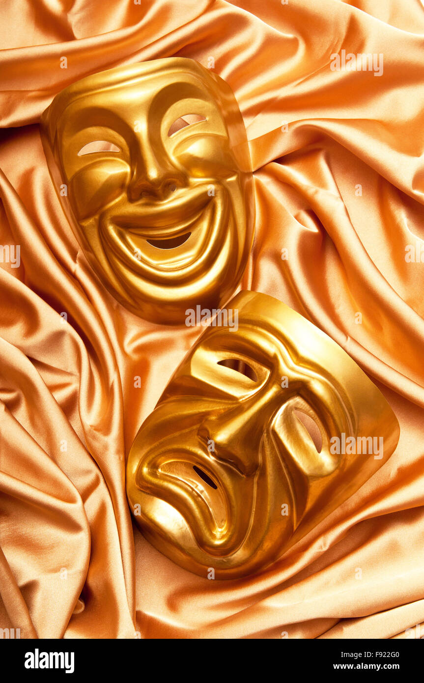 Masks with the theatre concept Stock Photo - Alamy