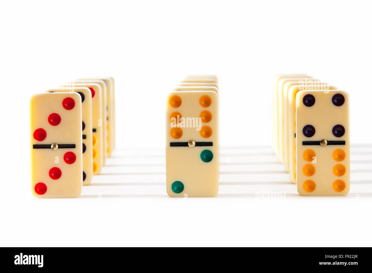 Domino effect with many pieces Stock Photo - Alamy