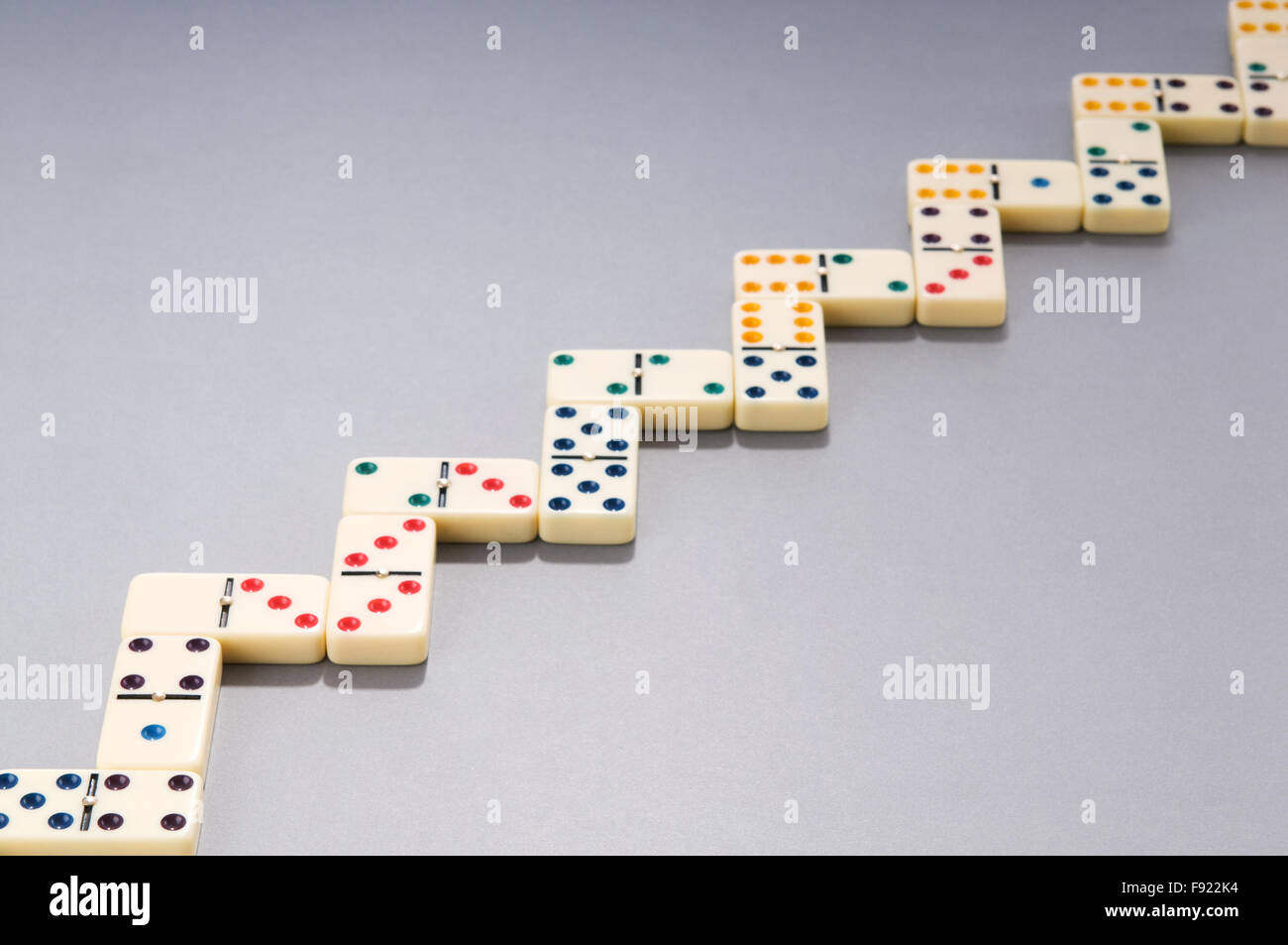 Domino effect with many pieces Stock Photo - Alamy