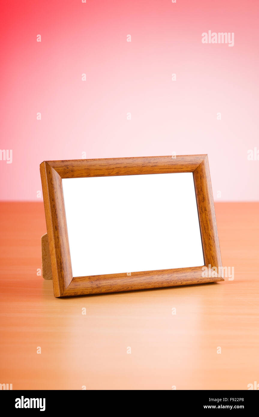 Photo frames on the table Stock Photo - Alamy