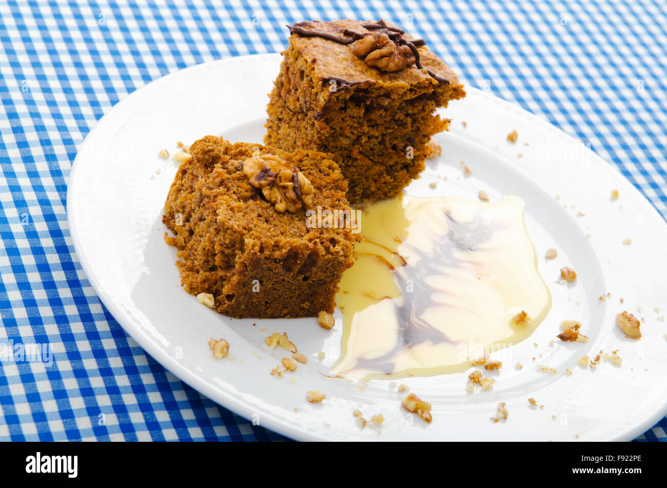 Sweet cake dessert in the plate Stock Photo - Alamy