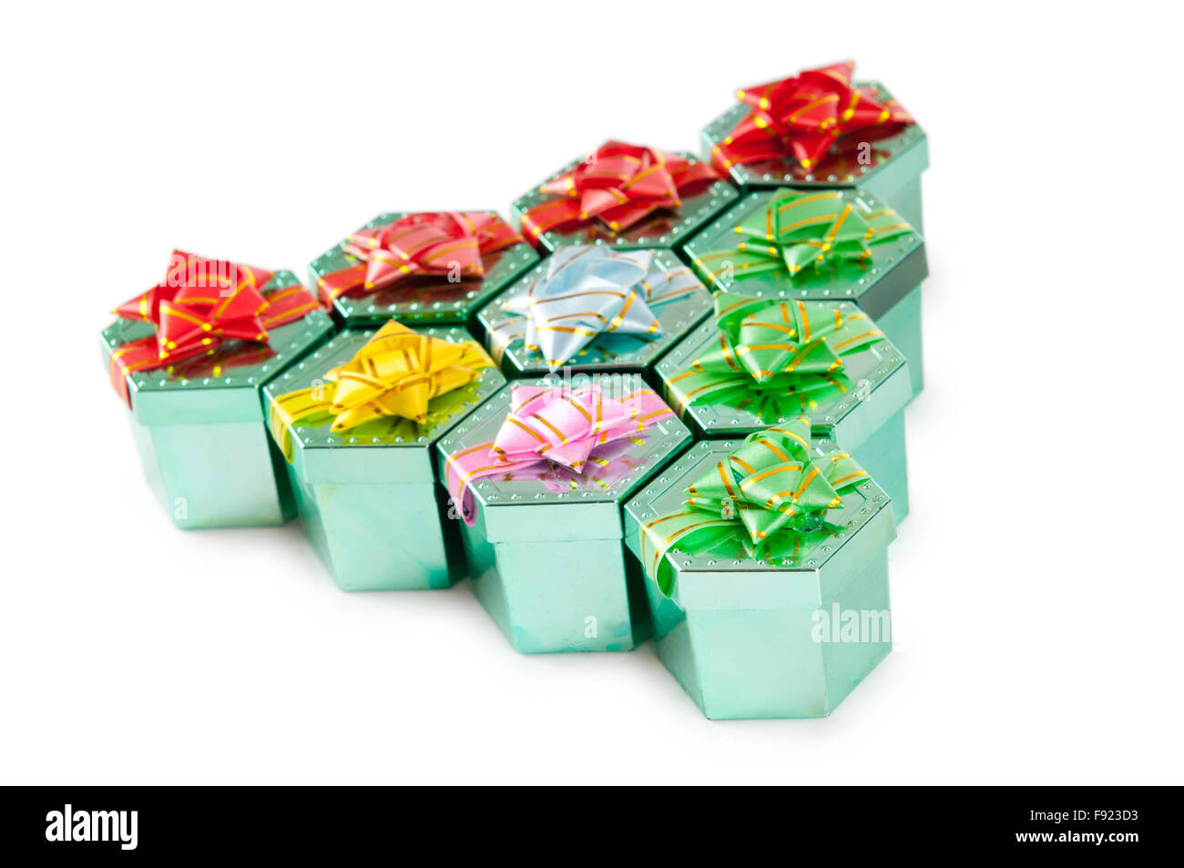 Gift boxes in celebration concept Stock Photo - Alamy