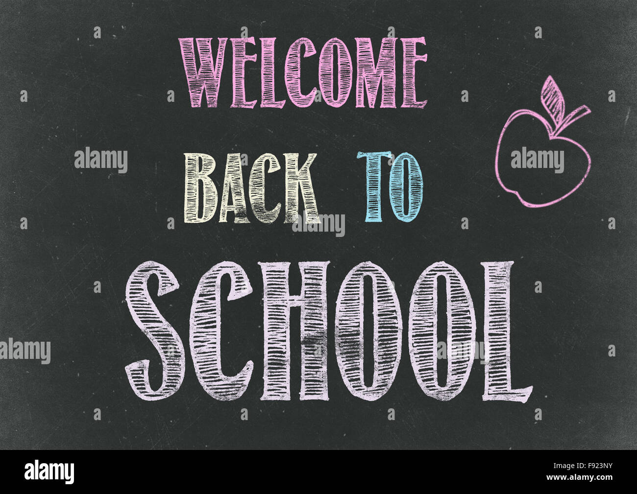 Welcome Back to School Chalkboard Stock Photo - Alamy