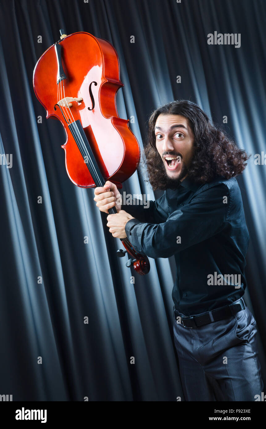 Man playing the cello Stock Photo - Alamy