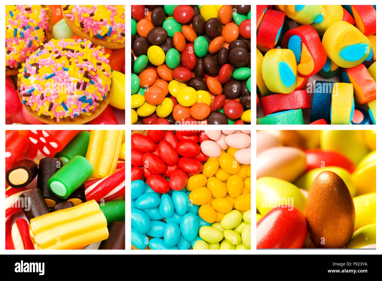 Collage of various sweets Stock Photo - Alamy