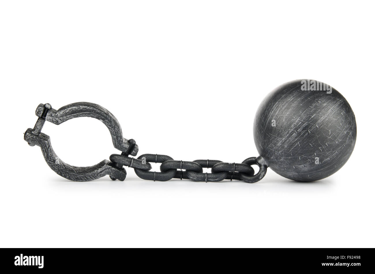 Metal shackles isolated on the white Stock Photo - Alamy