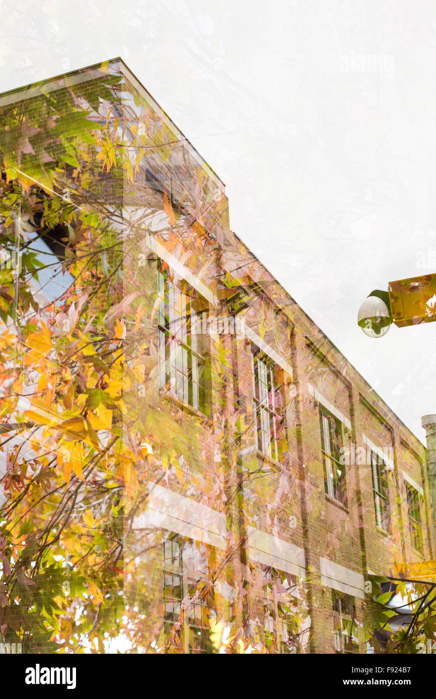 Double exposure architecture photo Stock Photo - Alamy