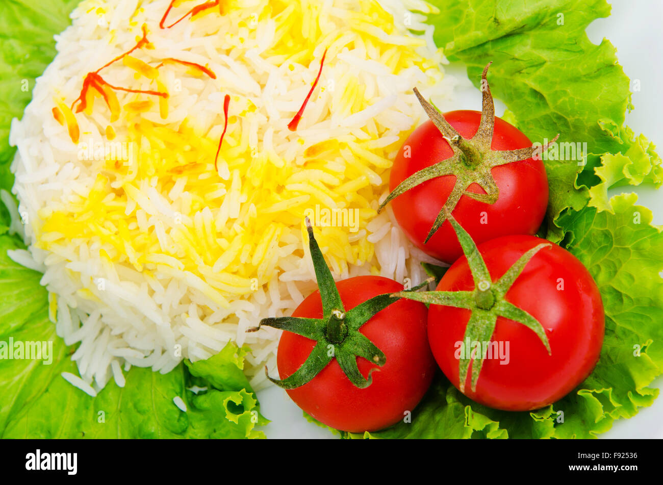 Plain rice served in the plate Stock Photo - Alamy
