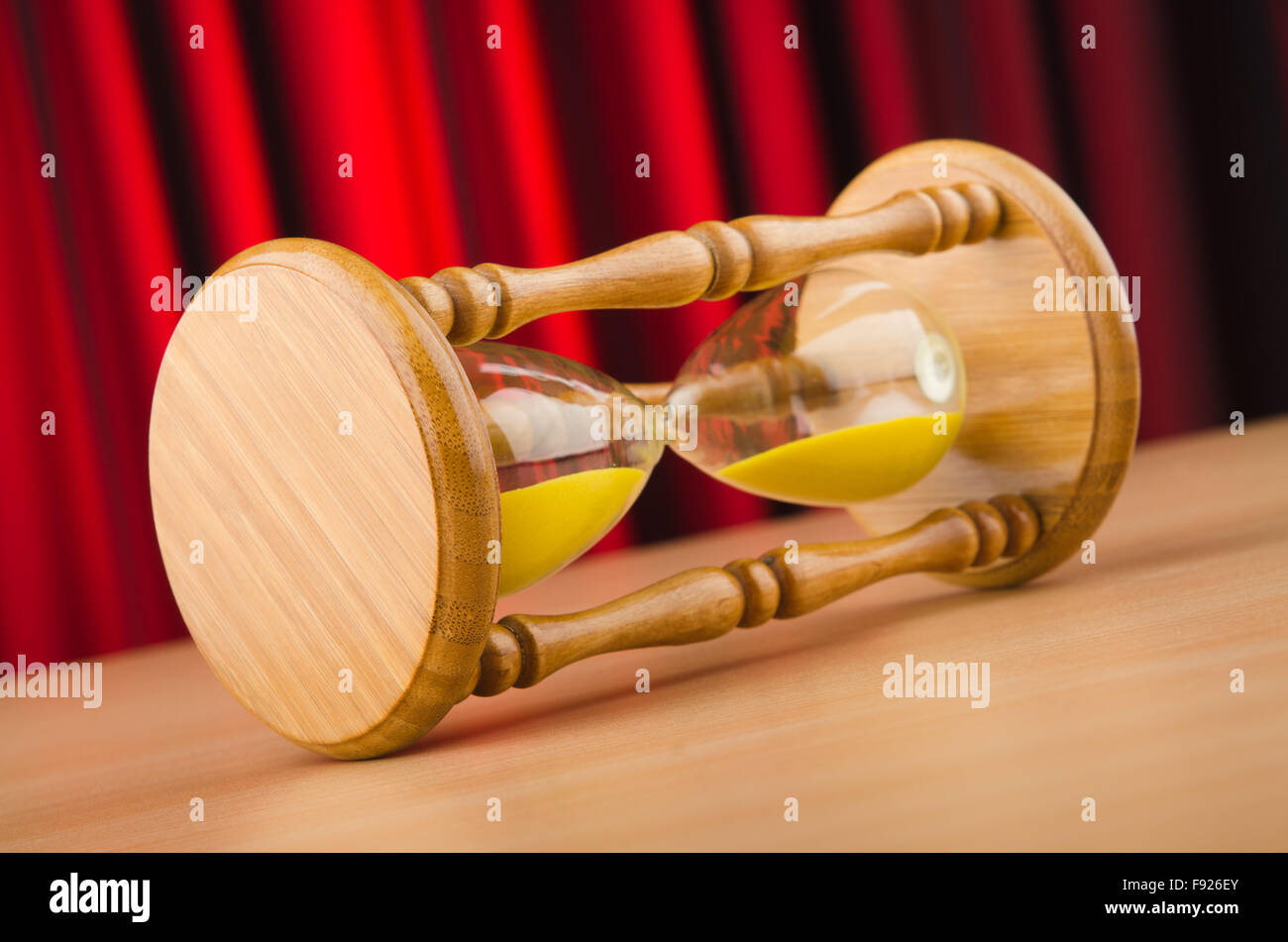 Hour glass in time concept Stock Photo - Alamy