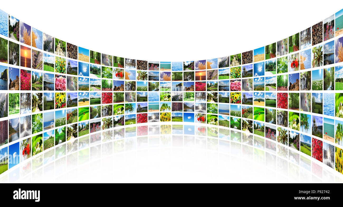 Collage of many nature photos Stock Photo - Alamy