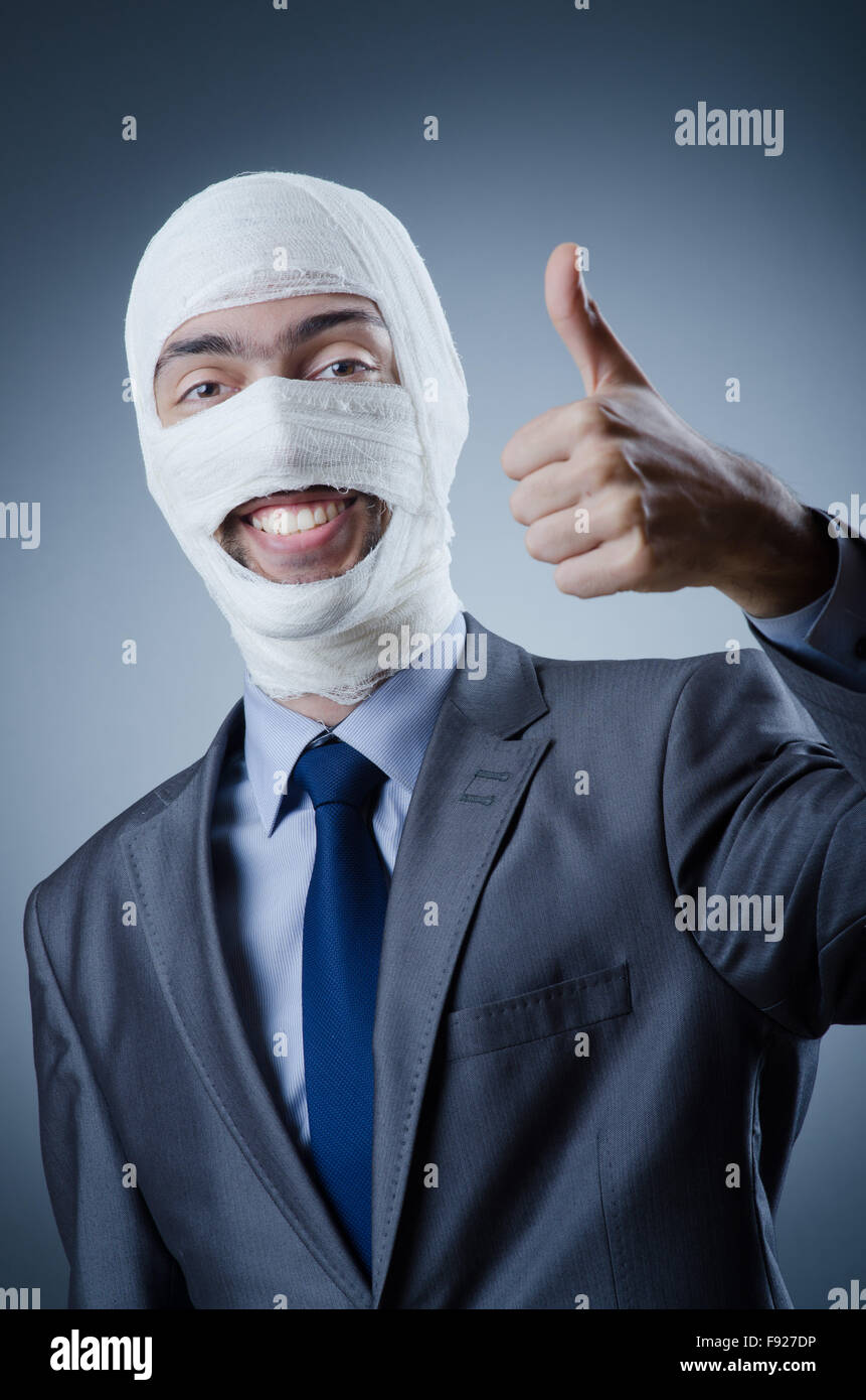 Man covered in medical bandages Stock Photo - Alamy