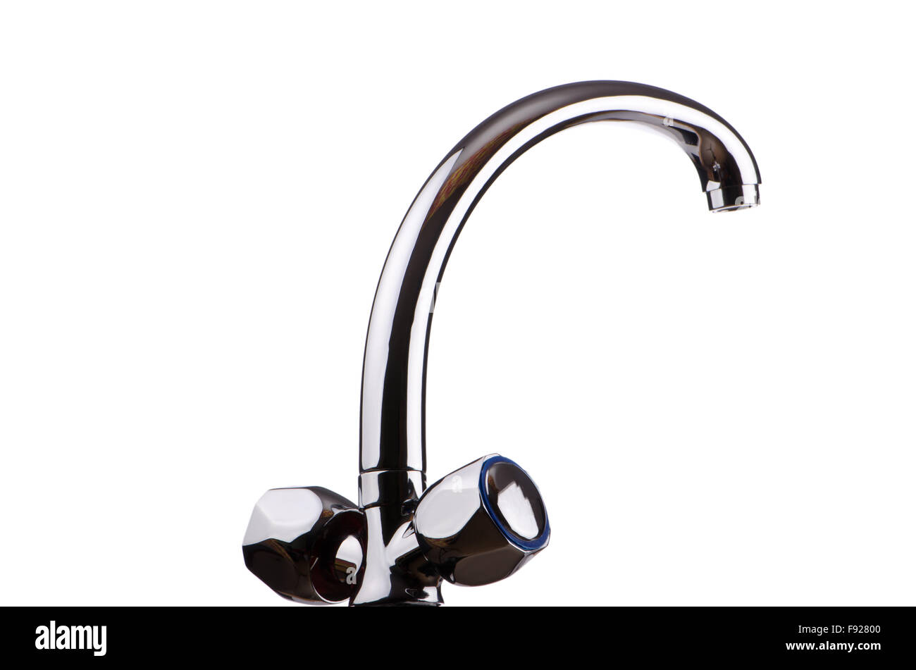 Chrome tap isolated on white background Stock Photo - Alamy