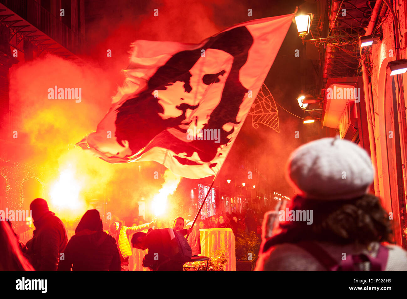 Palermo, Italy. 12th Dec, 2015. Sicilian people march through the ...