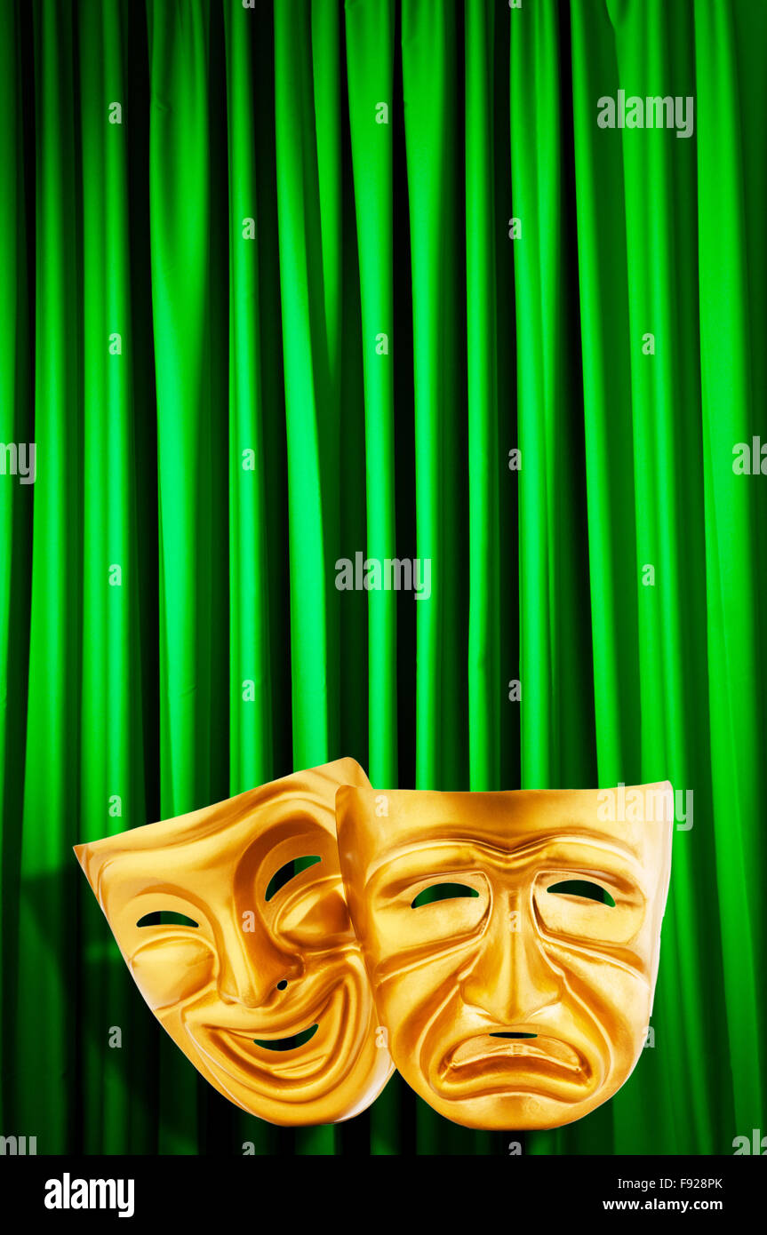 Theatre performance concept with masks Stock Photo - Alamy