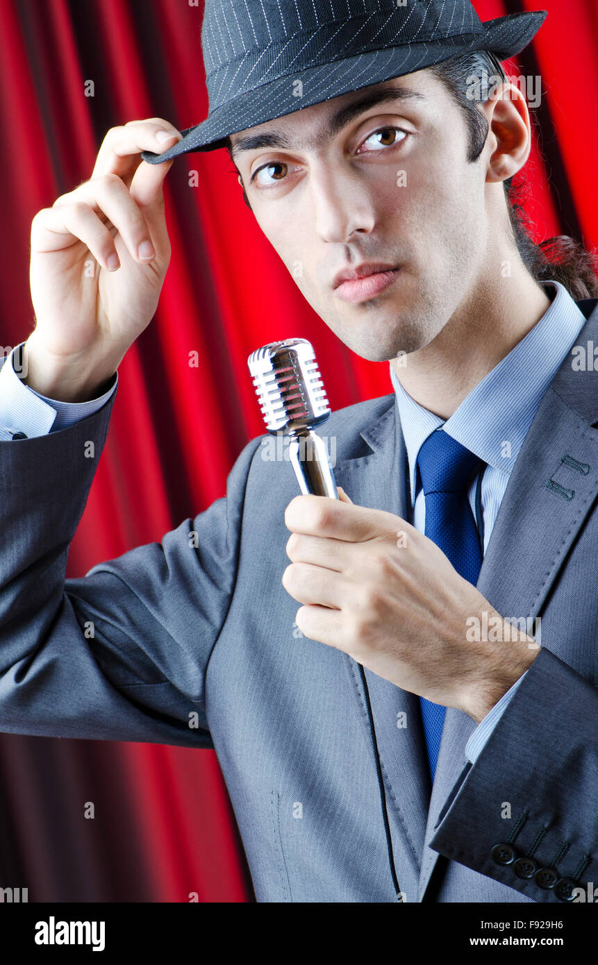 Man performing at the concert Stock Photo - Alamy