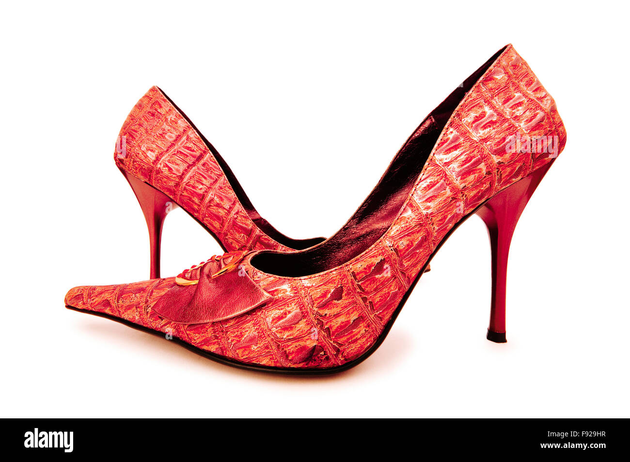 Red female shoes in fashion concept Stock Photo - Alamy