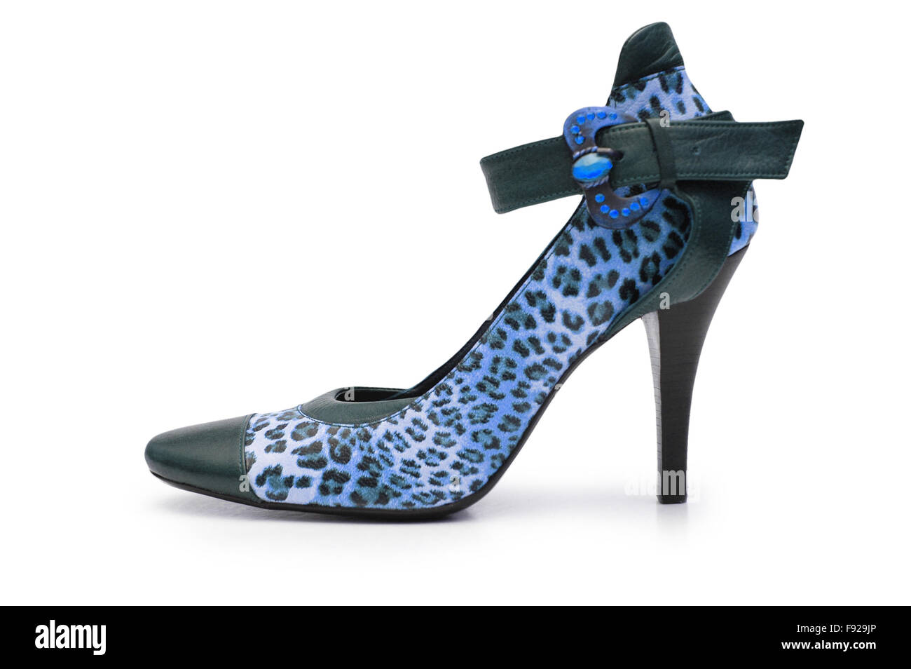 Tiger leather shoes on white Stock Photo - Alamy