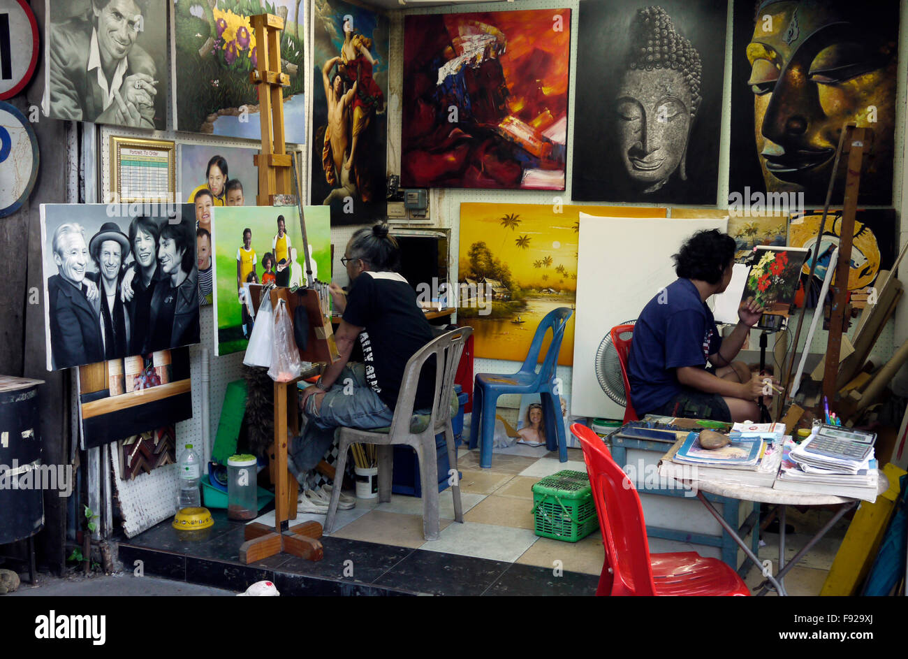 Artists and Painters creating original works of art and copying famous ...