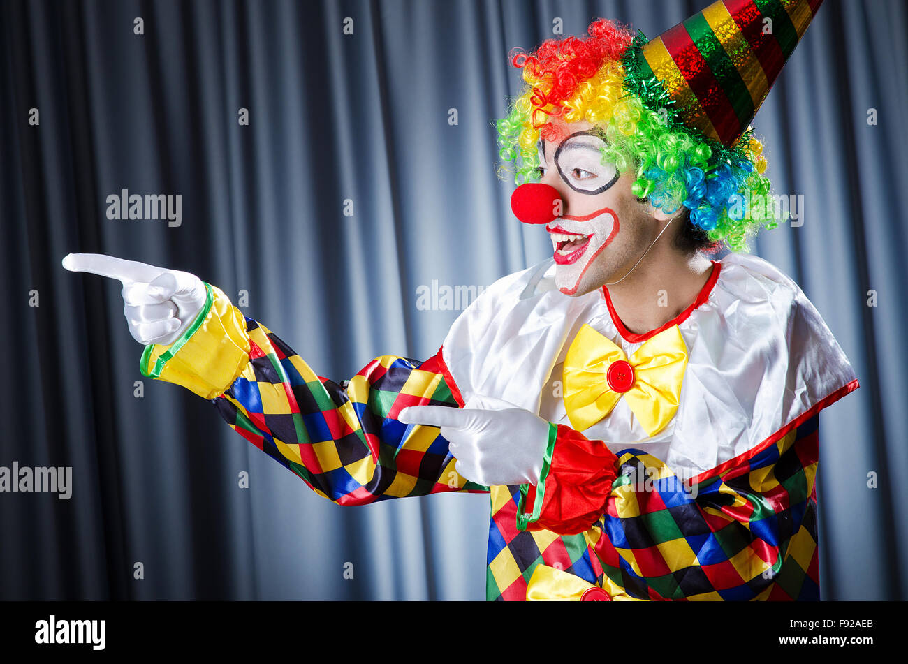 Funny clown in studio shooting Stock Photo - Alamy
