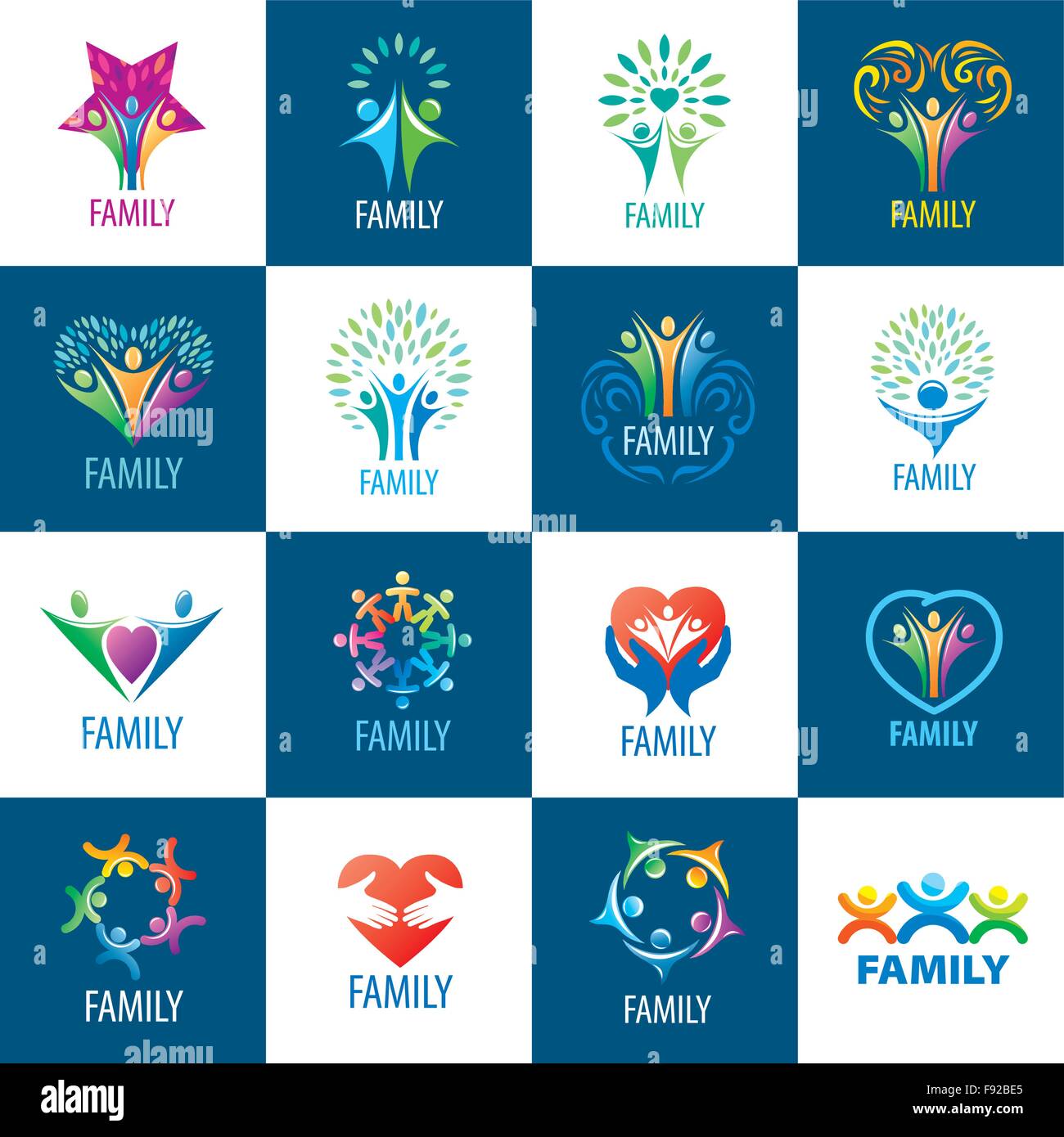 set logos family Stock Vector Image & Art - Alamy
