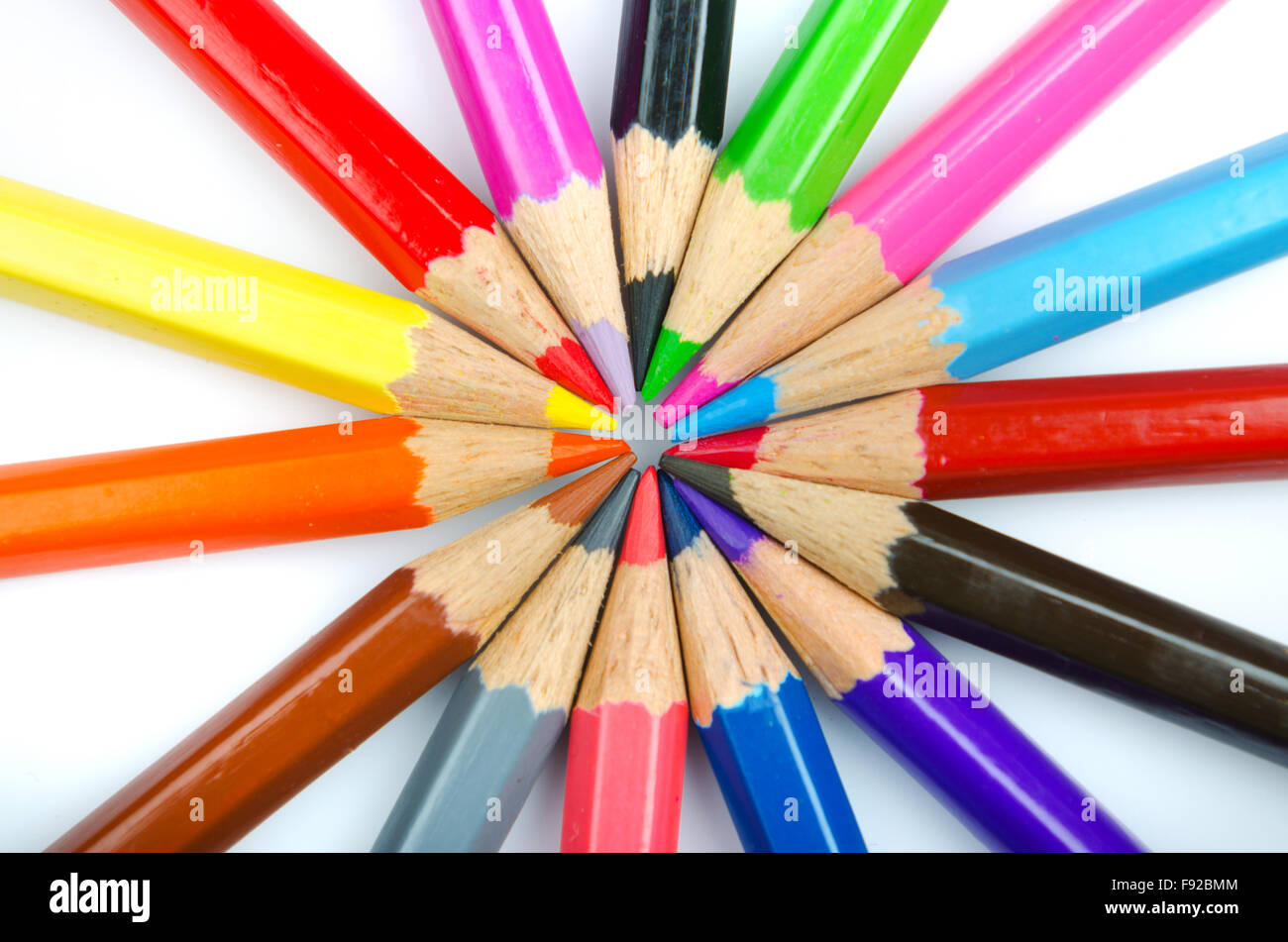 Colour pencils in creativity concept Stock Photo - Alamy