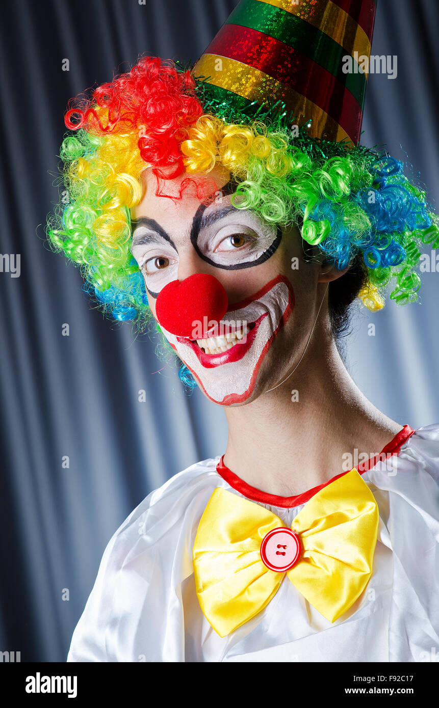Funny clown in studio shooting Stock Photo - Alamy