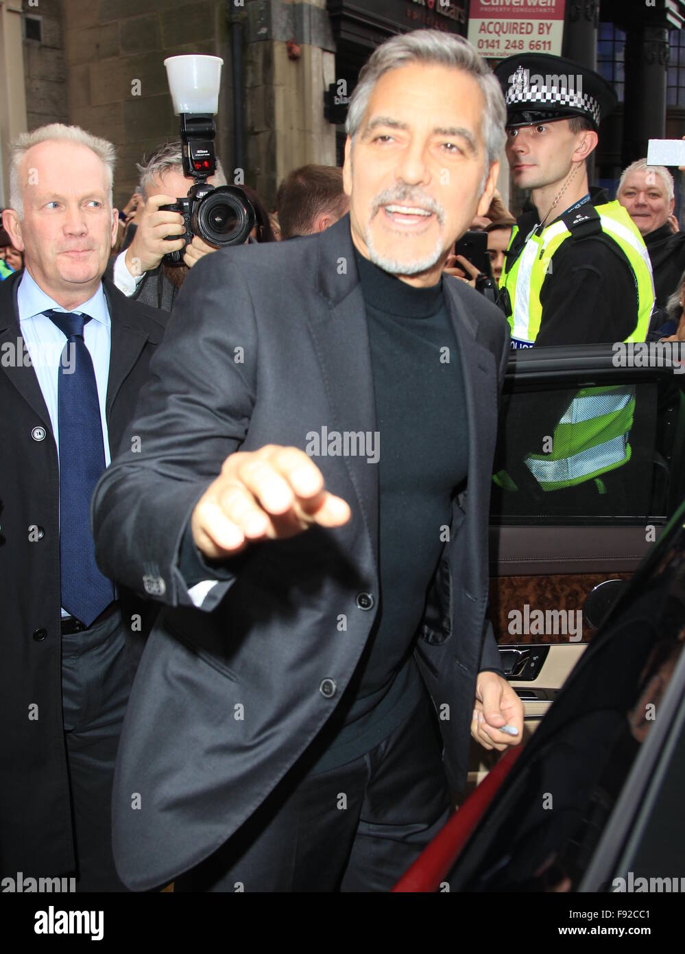 George Clooney visits the People's Postcode Lottery while on his visit ...