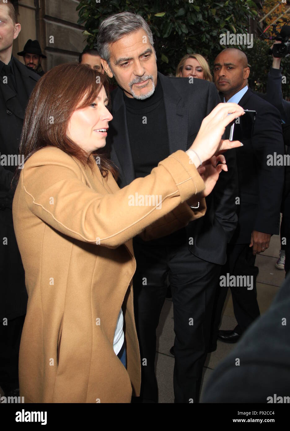 George Clooney visits the People's Postcode Lottery while on his visit ...