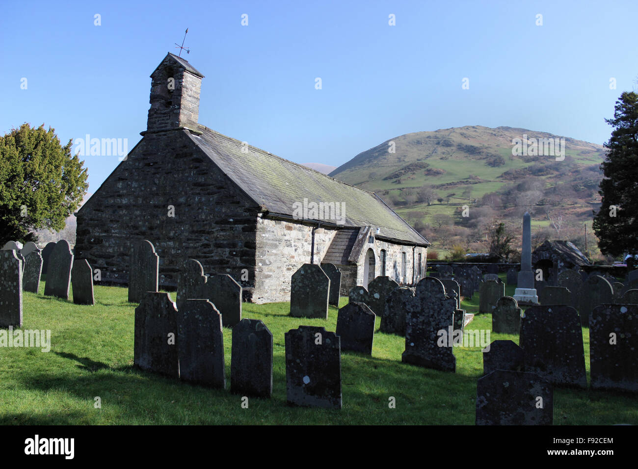 St Michael's Church Llanfihangel y Pennant at the foot of Cader Idris ...