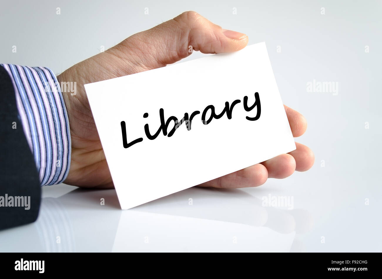 Library text concept isolated over white background Stock Photo - Alamy