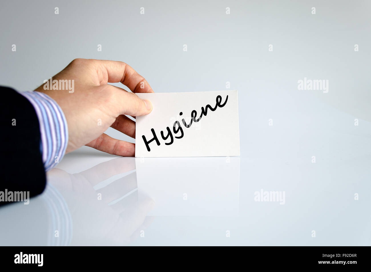 Hygiene text concept isolated over white background Stock Photo - Alamy