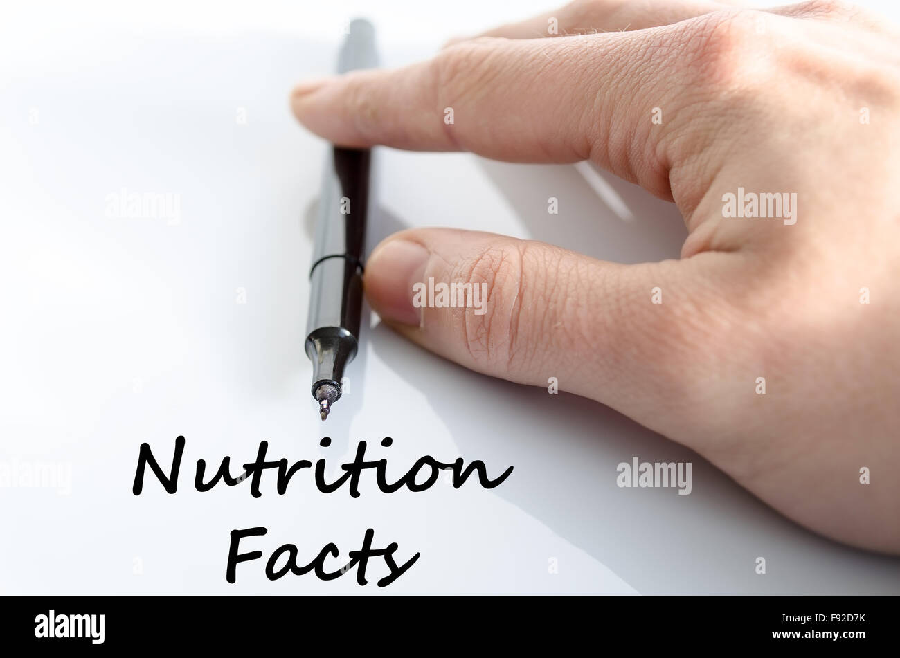 Nutrition facts text concept isolated over white background Stock Photo ...