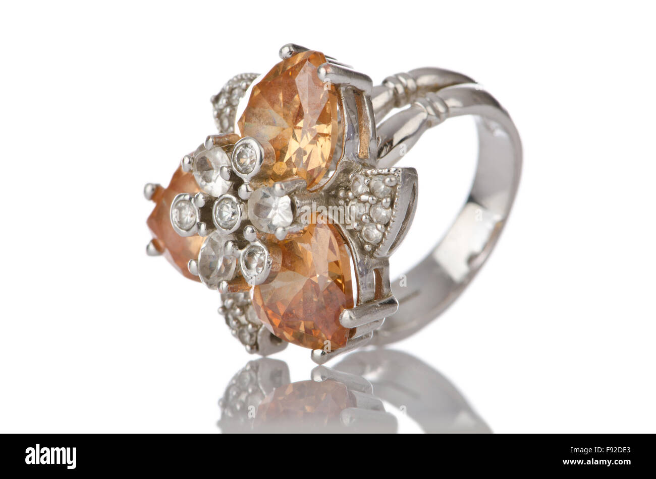 Ring isolated on white background Stock Photo - Alamy