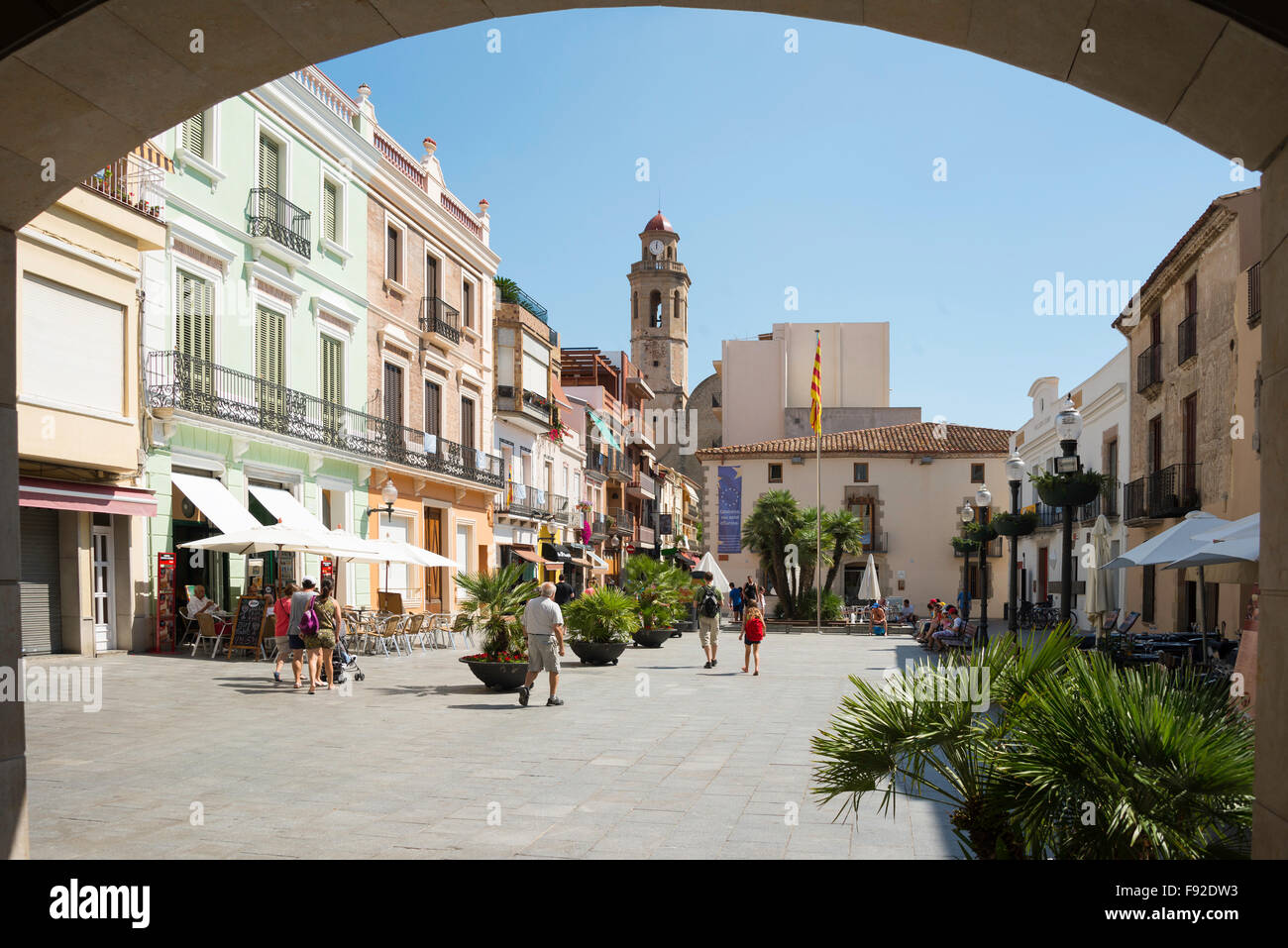 Placa de L'Ajuntament, Calella, Costa del Maresme, Province of ...