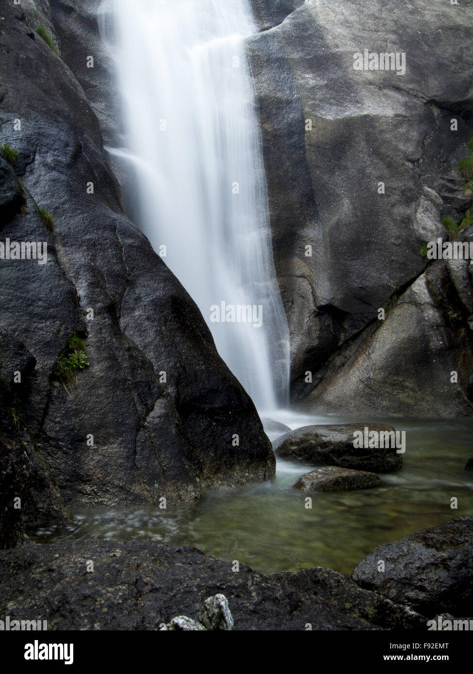 waterfall in italian Alps Stock Photo - Alamy