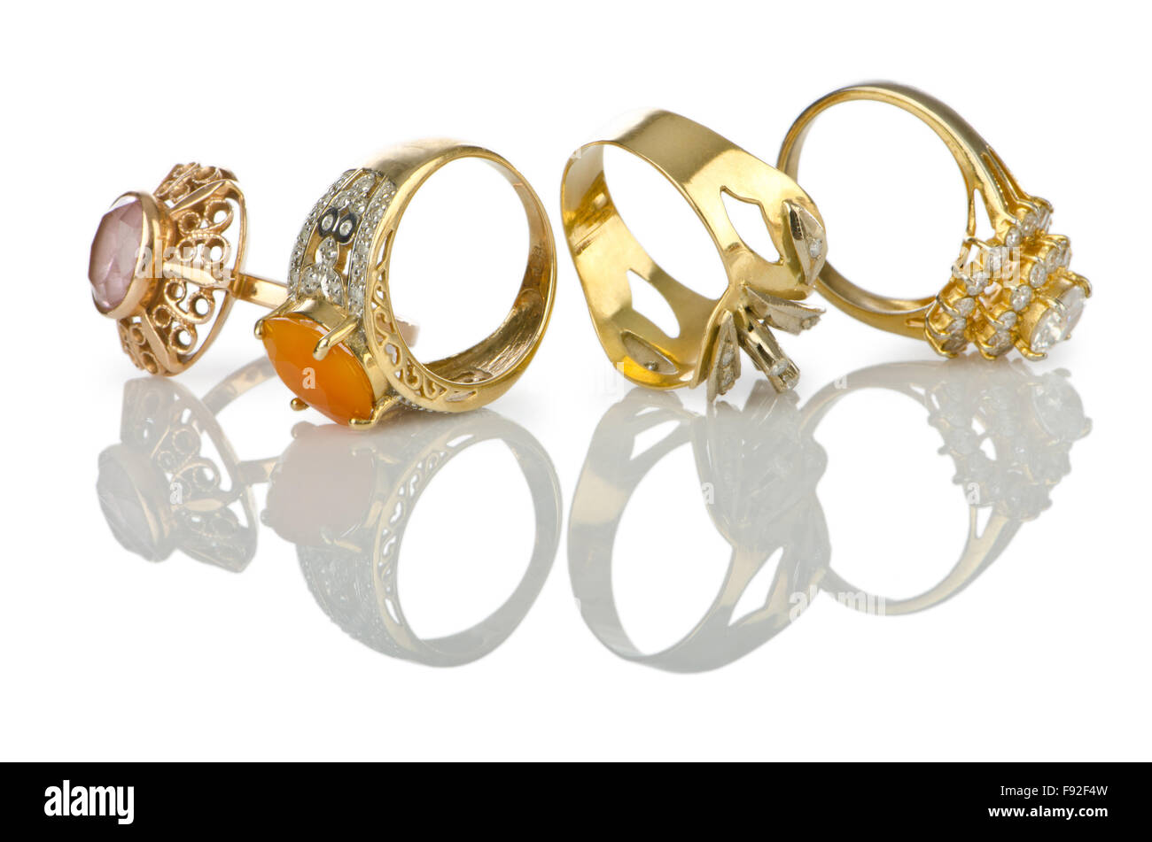 Jewellery ring isolated on white Stock Photo - Alamy