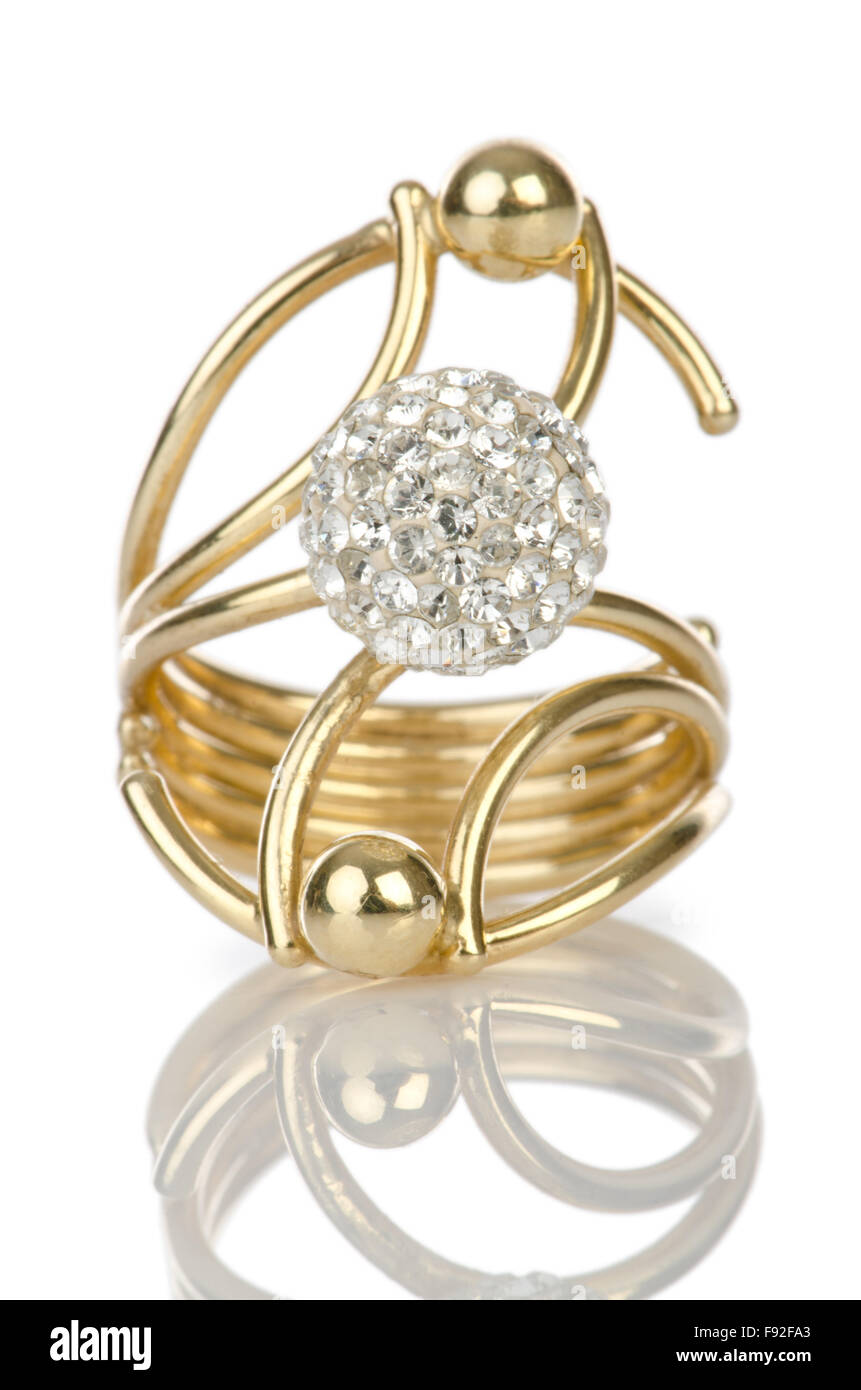 Ring isolated on white background Stock Photo - Alamy