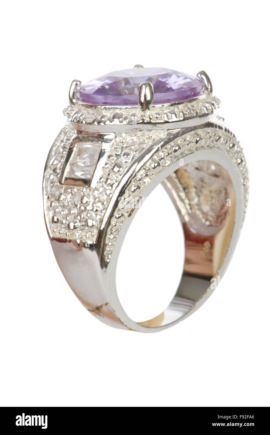 Ring isolated on white background Stock Photo - Alamy