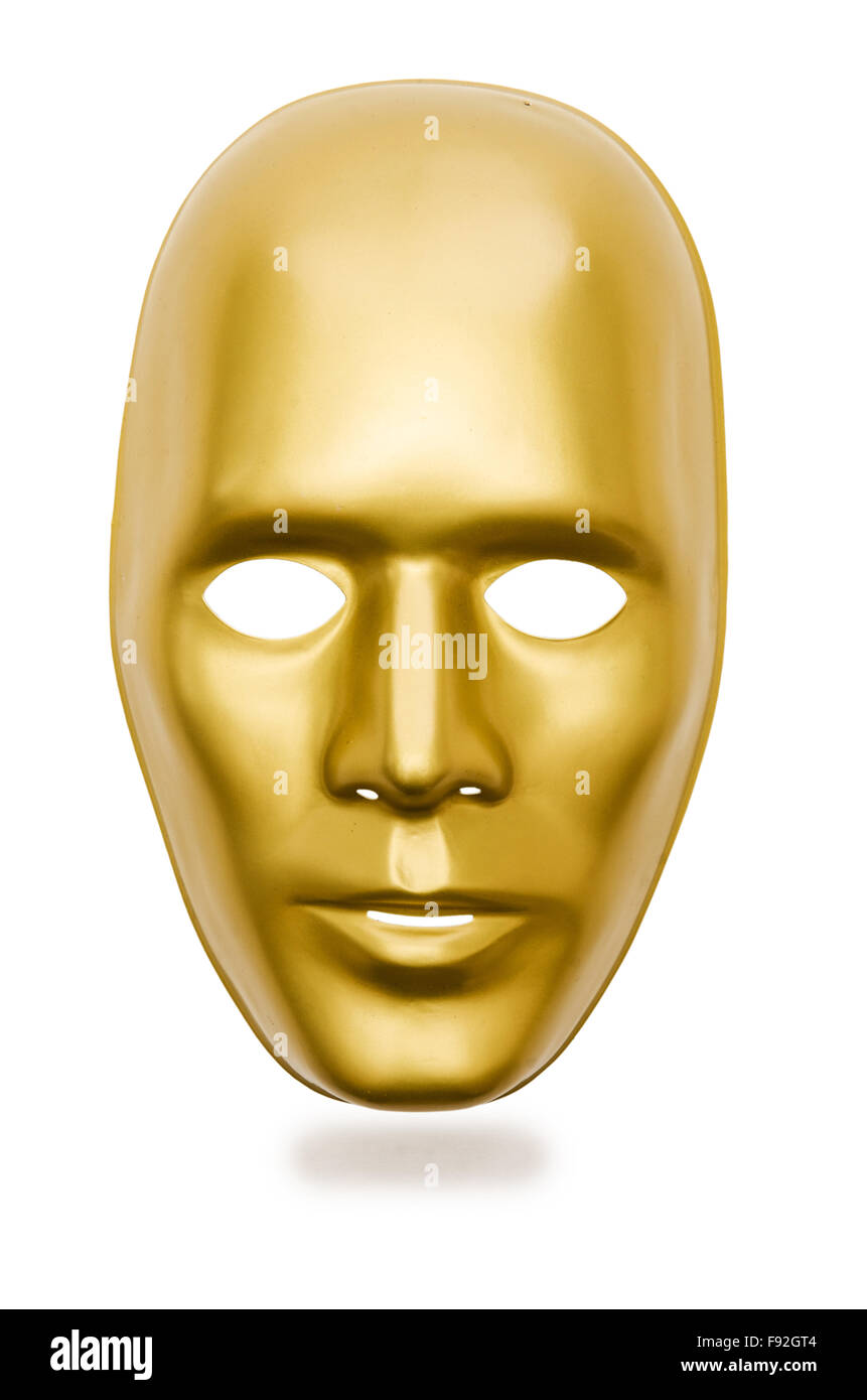 Shiny masks isolated on white background Stock Photo - Alamy