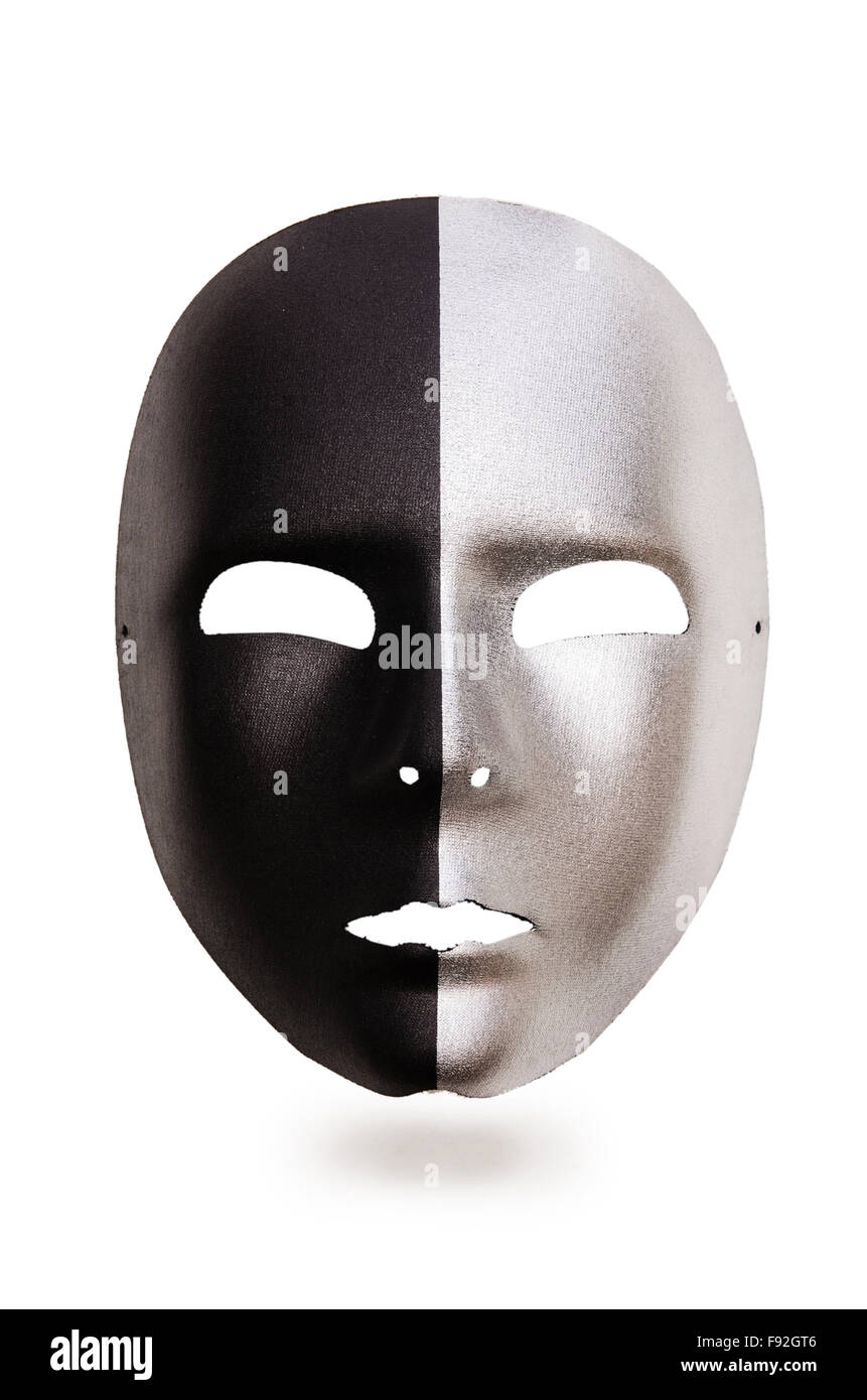 Shiny masks isolated on white background Stock Photo - Alamy