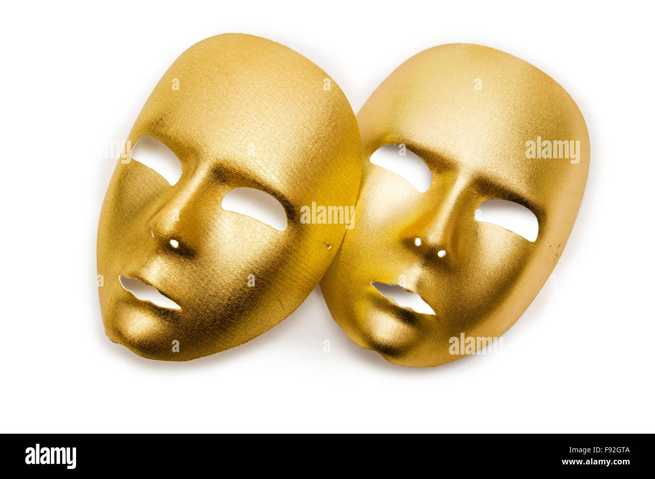 Shiny masks isolated on white background Stock Photo - Alamy